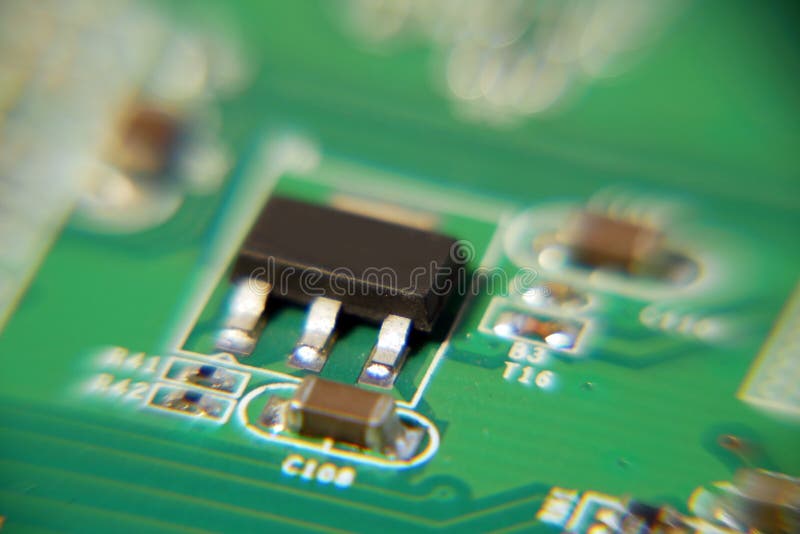 Computer Chip, Motherboard, Futuristic Circuit Board with Electrons ...