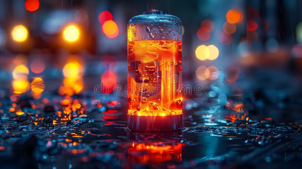 A Computer Chip with Numerous Glowing Tubes on it Stock Image - Image ...