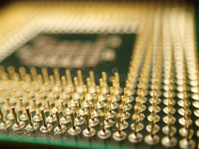 Computer Chip Pins stock image. Image of color, development - 75571793