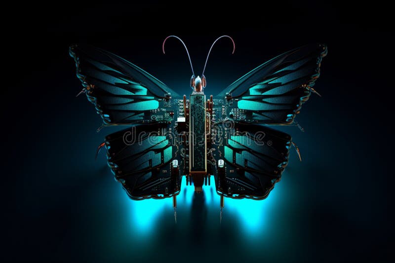 Computer Chip with Processor Background. Created with Generative Ai Technology Stock ...