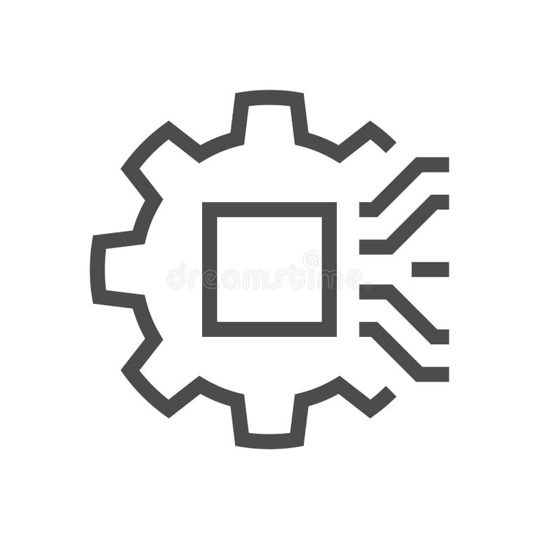 Computer Chip Gear Icon Stock Illustrations – 3,006 Computer Chip Gear ...