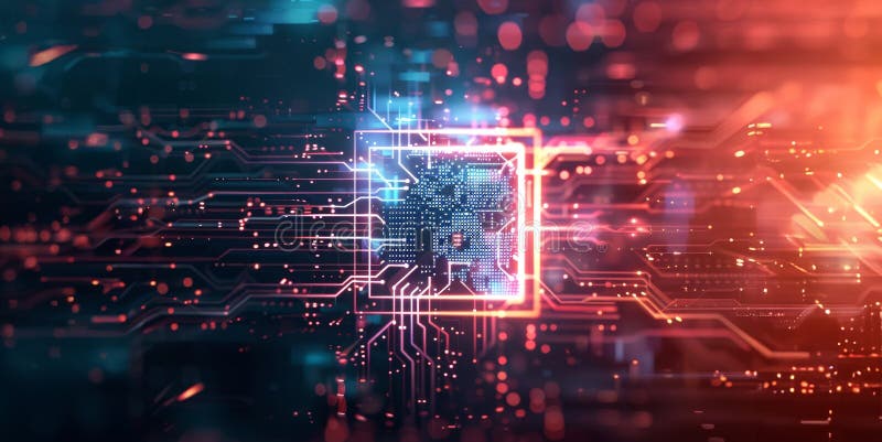 Computer Chip Blue Square Middle Stock Photos - Free & Royalty-Free ...