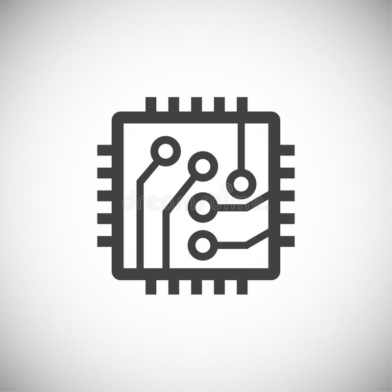 Computer Chip Related Icon on Background for Graphic and Web Design ...