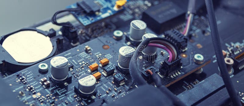 Computer Chip, Repair and Soldering of the Scheme Stock Photo - Image ...