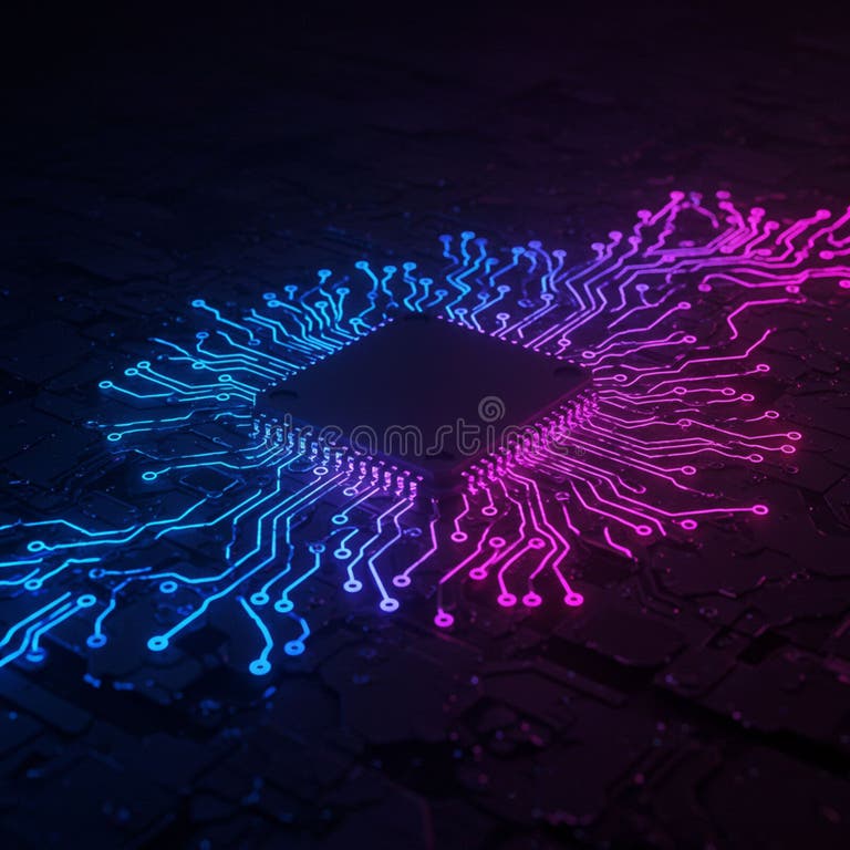 Illuminated Circuit Lines Stock Illustrations – 7,770 Illuminated ...