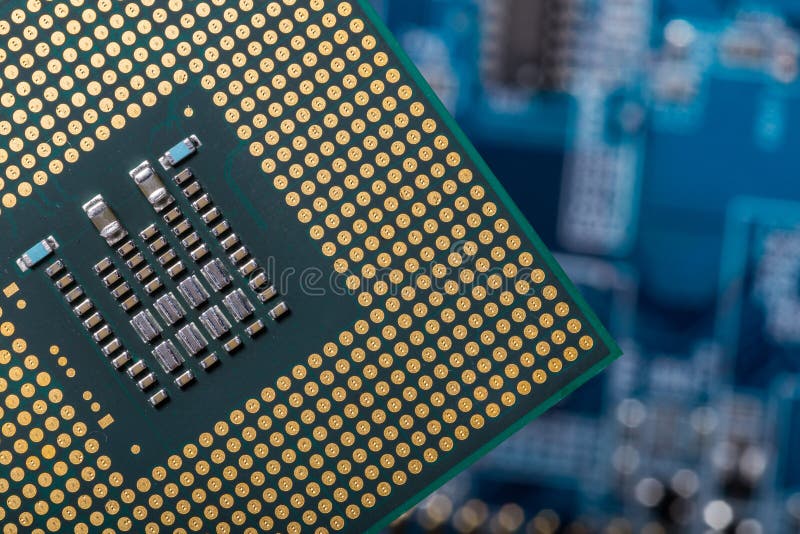 Computer Chip 3D Blueprint - Stock Image - Image of design ...