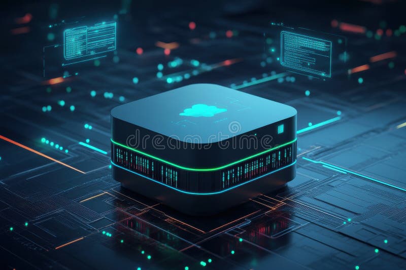 Computer Chip Shown Blue Green Color Scheme Stock Photos - Free ...