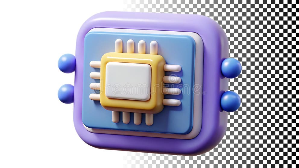 Computer Chip, Technology Component, Electronics and Circuit Board Icon ...