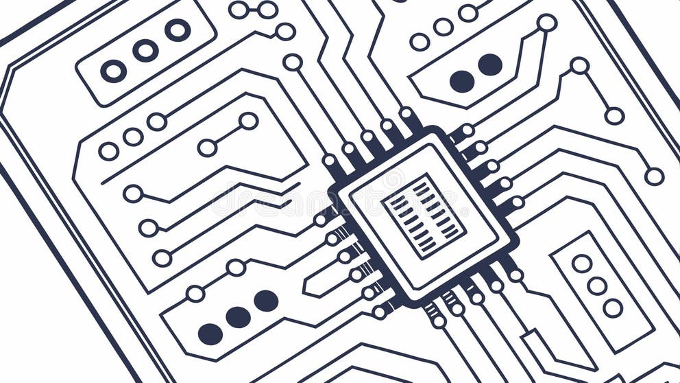 Computer Chip, Technology and Electronics Vector Design Generative AI ...