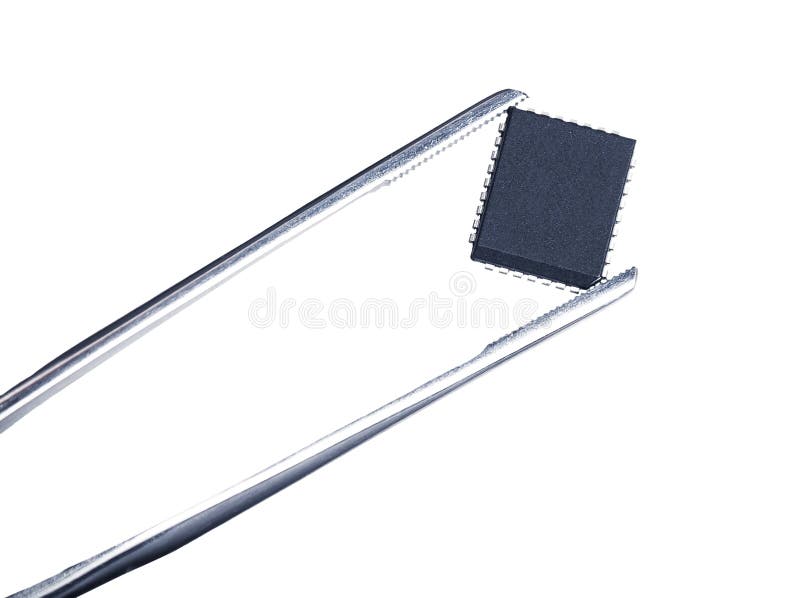 Computer Chip with Exclamation Sign Stock Illustration - Illustration ...