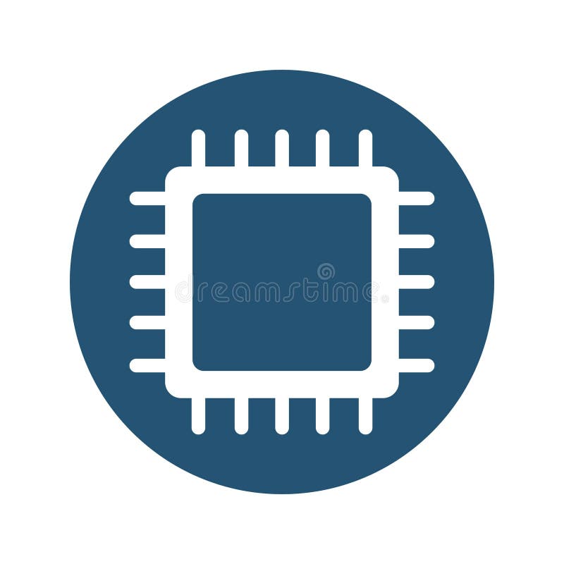 Computer Chip Vector Icon Which Can Easily Modify or Edit Stock Vector ...