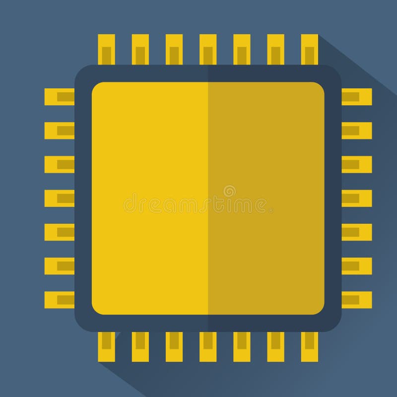Computer Chip. Vector Illustration Decorative Design Stock Vector ...