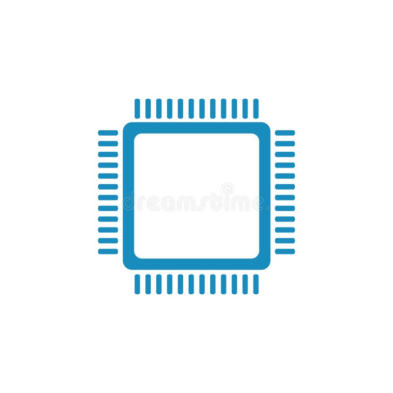 Computer Chip. Vector Illustration Decorative Design Stock Vector ...