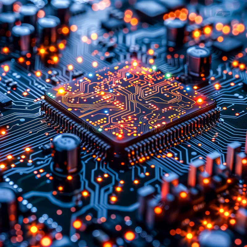 A Computer Chip with the Words Quantum Computing Written on it. Stock ...