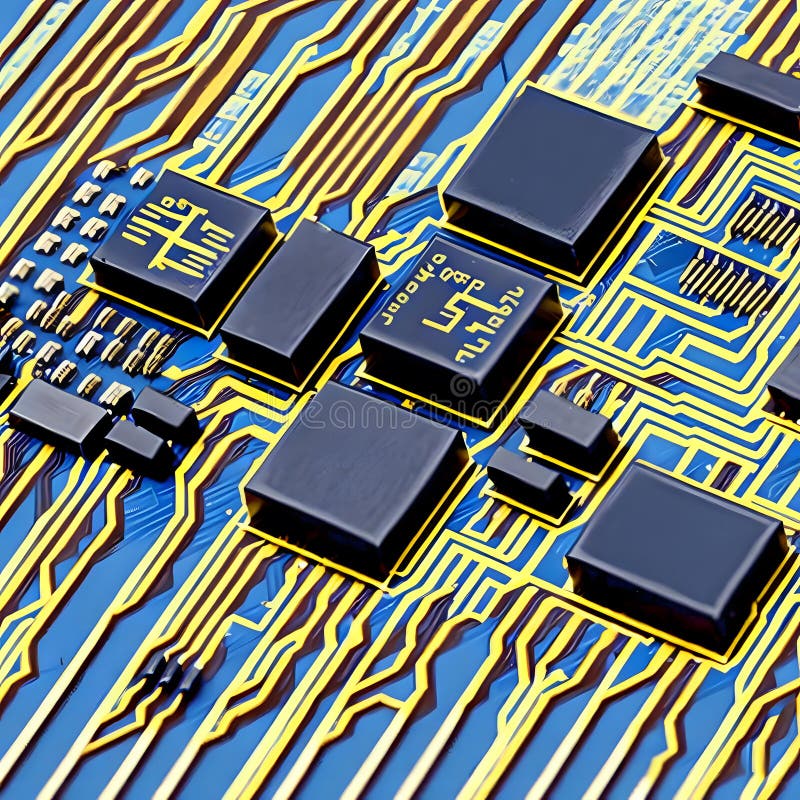 Computer Chips, AI-generatet Stock Illustration - Illustration of ...