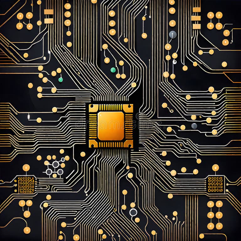 Computer Chips, AI-generatet Stock Illustration - Illustration of ...