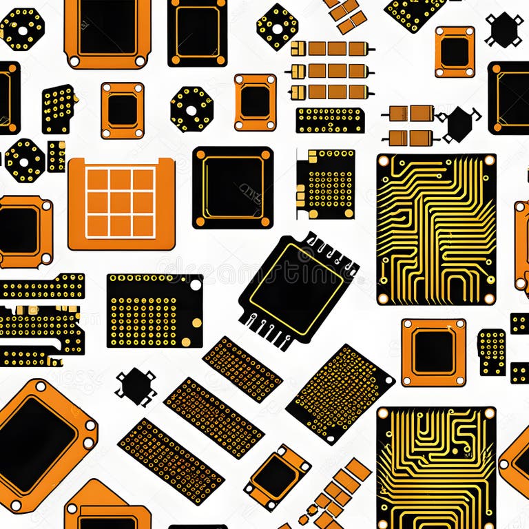 Computer Chips, AI-generatet Stock Illustration - Illustration of ...