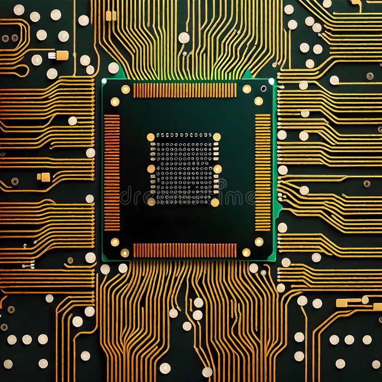 Computer Chips, AI-generatet Stock Illustration - Illustration of ...