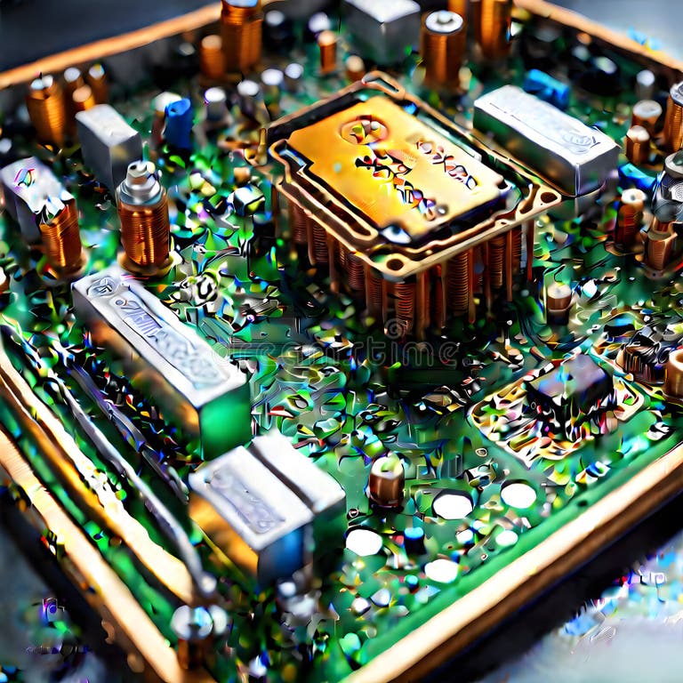 Computer Chips, AI-generatet Stock Illustration - Illustration of ...