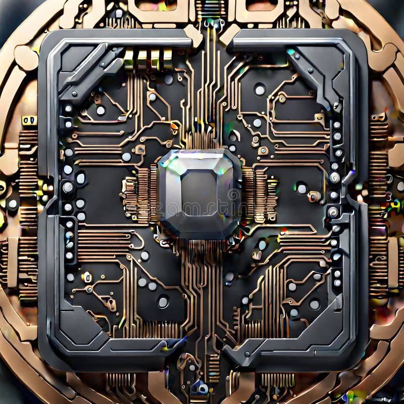 Computer Chips, AI-generatet Stock Illustration - Illustration of ...