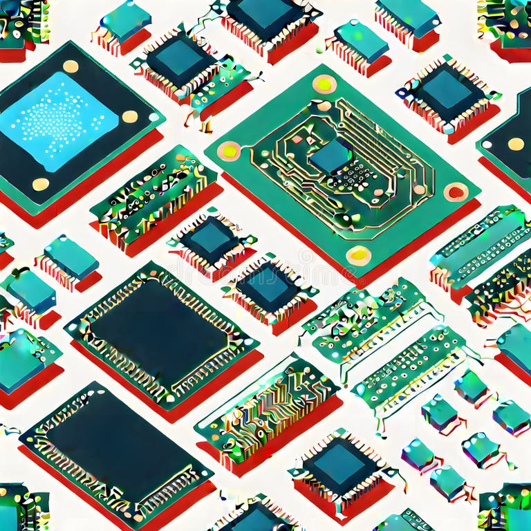 Computer Chips, AI-generatet Stock Illustration - Illustration of ...