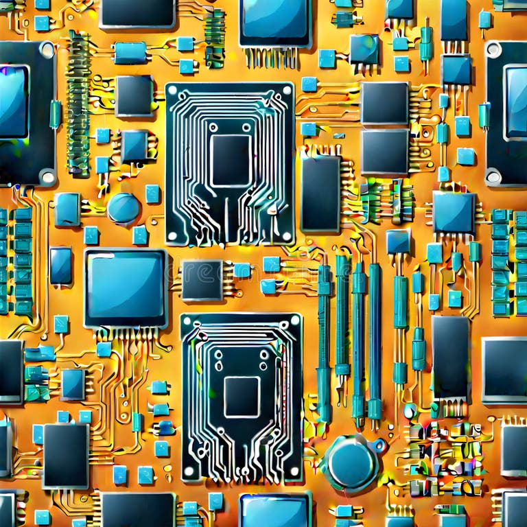 Computer Chips, AI-generatet Stock Illustration - Illustration of ...