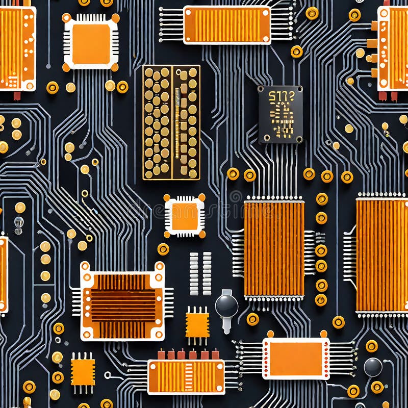 Computer Chips, AI-generatet Stock Illustration - Illustration of chips ...