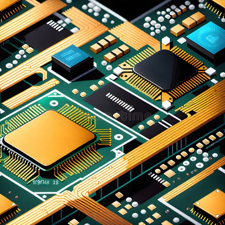 Computer Chips, AI-generatet Stock Illustration - Illustration of tiny ...