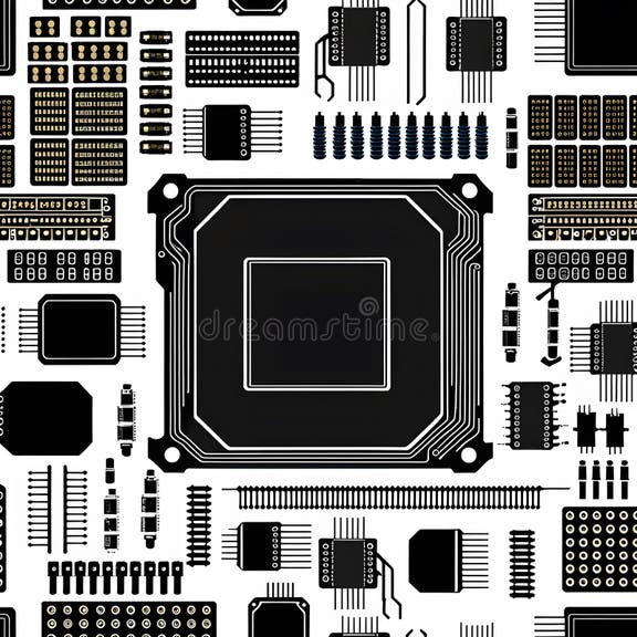 Computer Chips, AI-generatet Stock Illustration - Illustration of ...