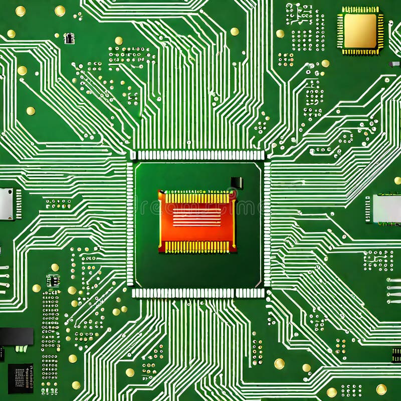 Computer Chips, AI-generatet Stock Illustration - Illustration of ...