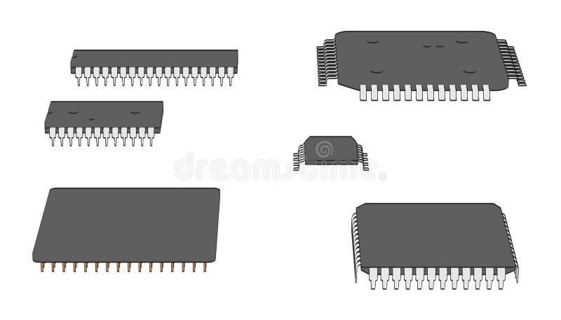 Computer chips stock illustration. Illustration of data - 18101014