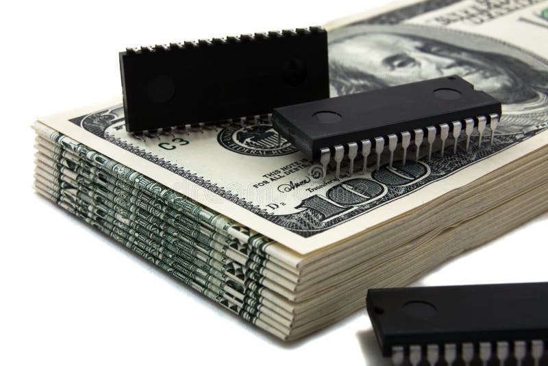 Computer chips close-up stock image. Image of tech, macro - 87628957