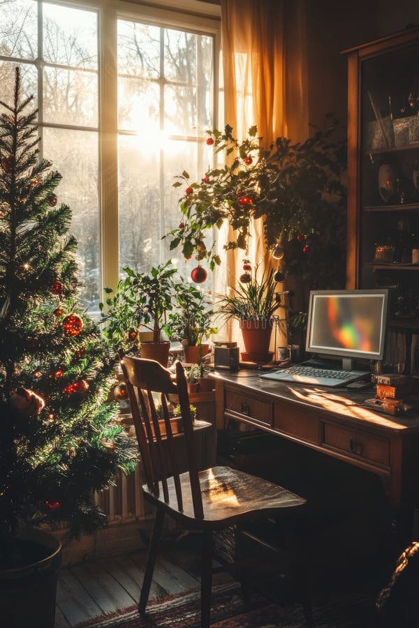 Computer Christmas Tree stock photo. Image of festive - 379192248