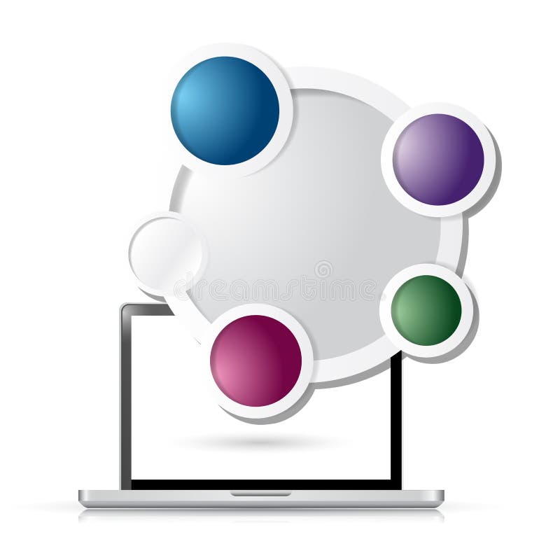 Computer Circle Colorloop Business, Template Stock Illustration ...