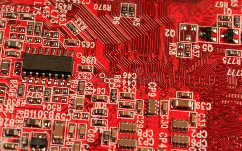 Electronic Computer Circuit Board Stock Photo - Image of pattern, grid ...