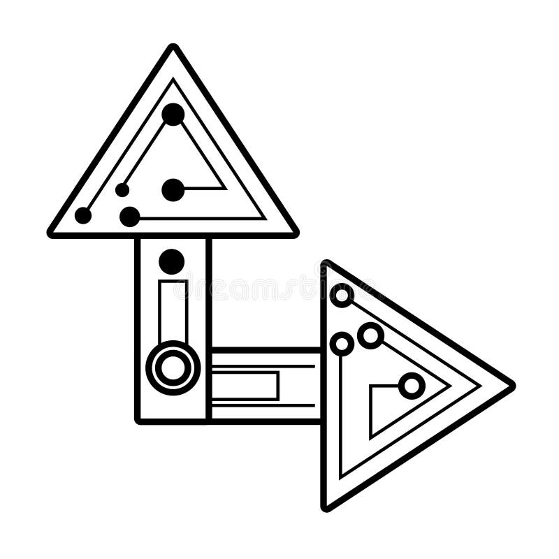 Computer Circuit Triangle Electronic Component Linear Stock ...