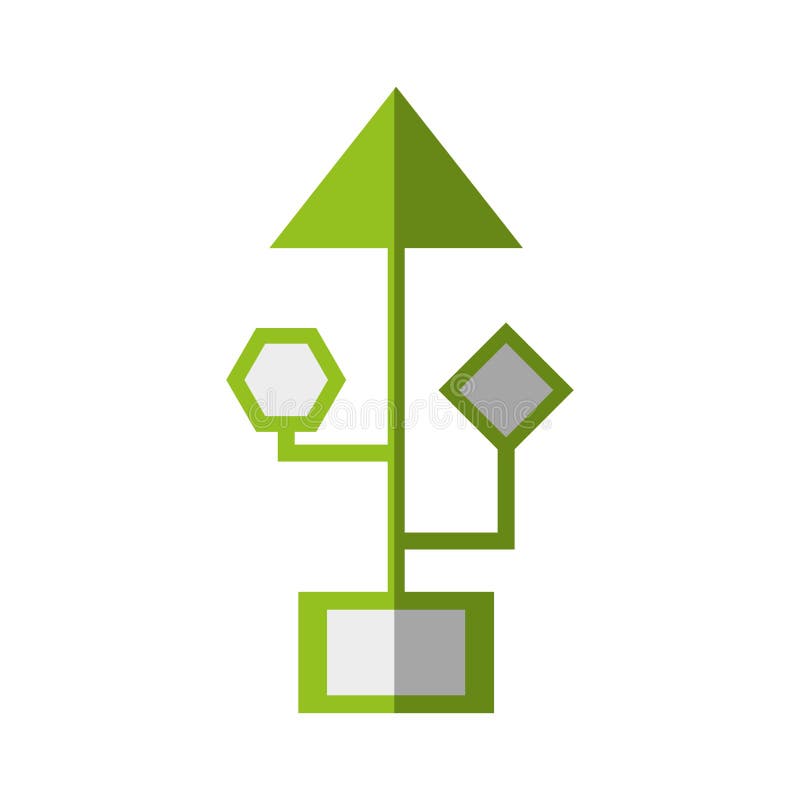 Computer Circuit Arrow Electronic Component Stock Vector - Illustration ...