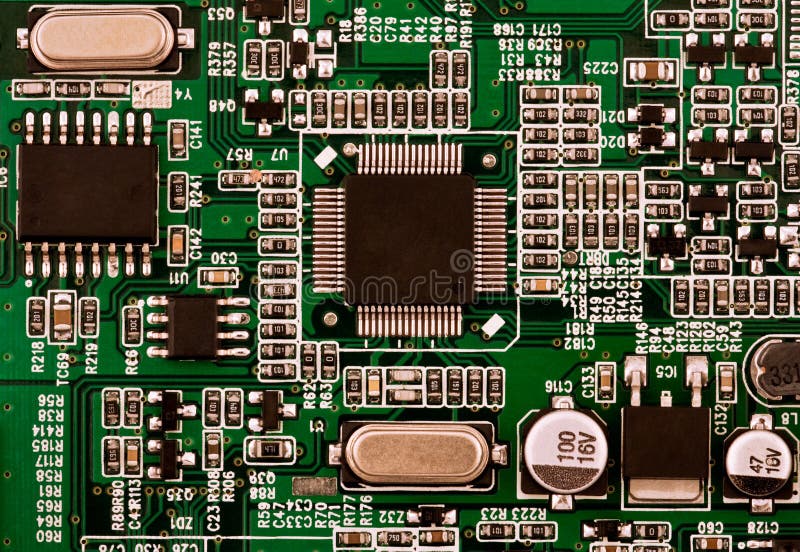 Computer Circuit Board stock image. Image of green, color - 9772507