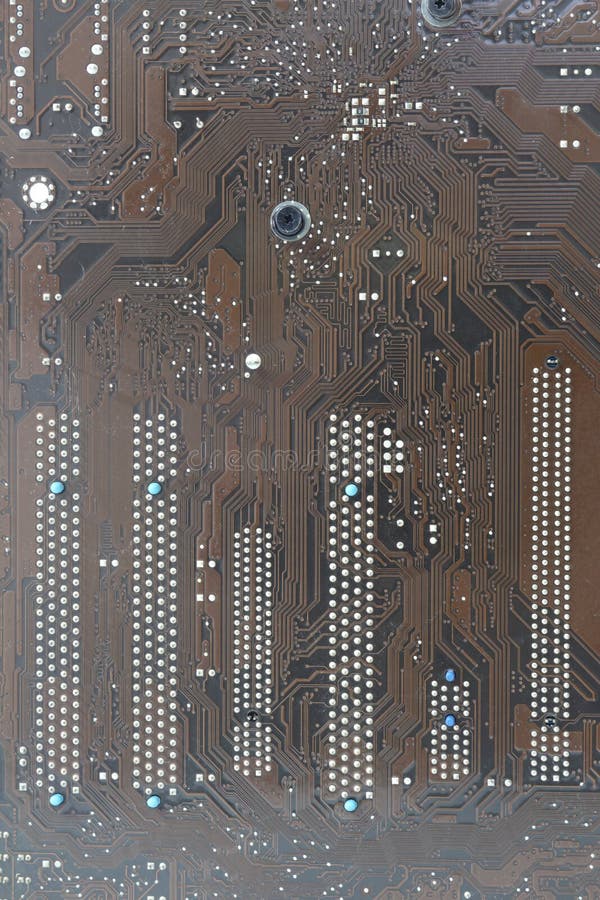 Computer Circuit Board Brown Pattern. Stock Image - Image of computer ...