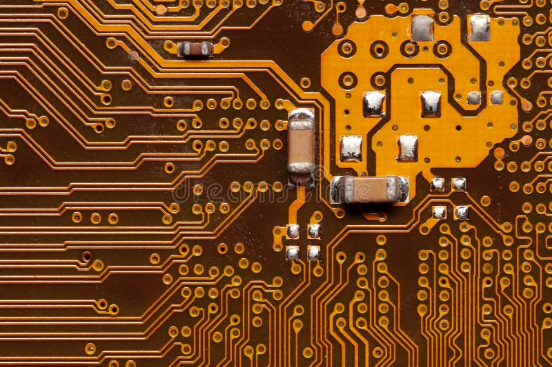 Computer Circuit Board Close Up. Background for the Theme of ...