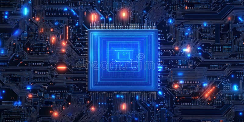 Computer Circuit Board Close Up Stock Photo - Image of innovation ...