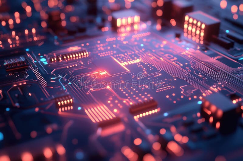 Computer Circuit Board Close Up Stock Photo - Image of engineering ...