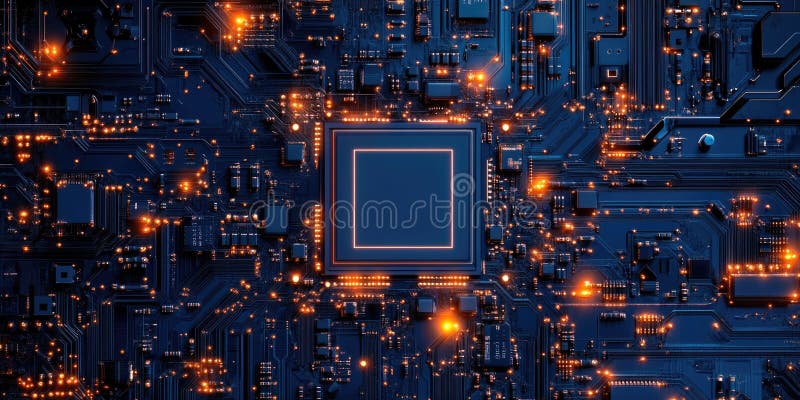 Computer Circuit Board Close Up Stock Photo - Image of microchip ...