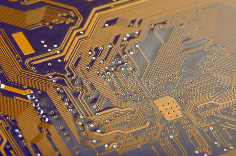 Computer Circuit Board Close Up Stock Photo - Image of semiconductor ...