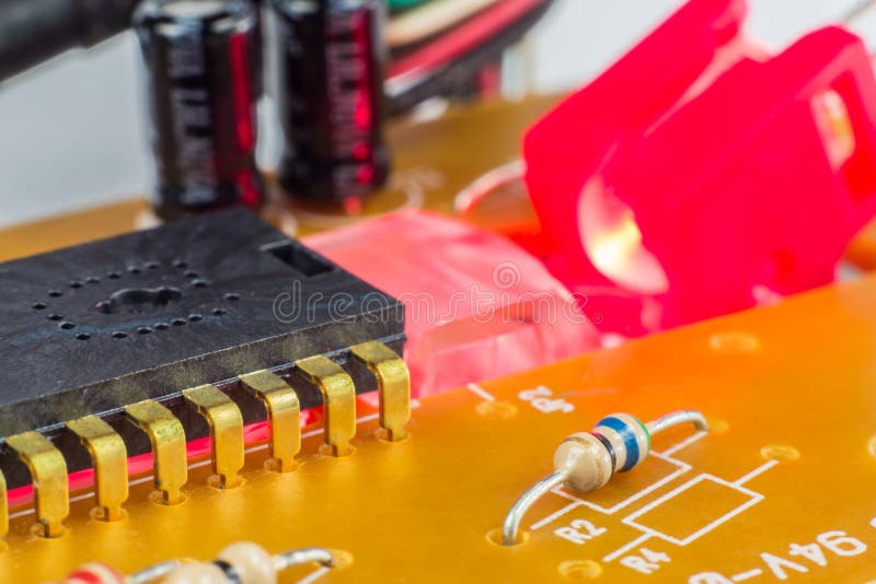 Computer Circuit Board Components Stock Photo - Image of card ...