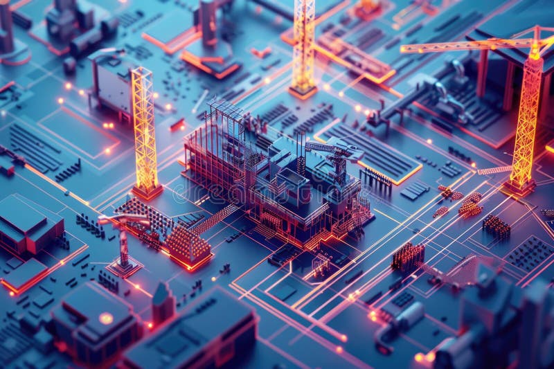 Computer Circuit Board Construction Site Building Stock Photos - Free ...