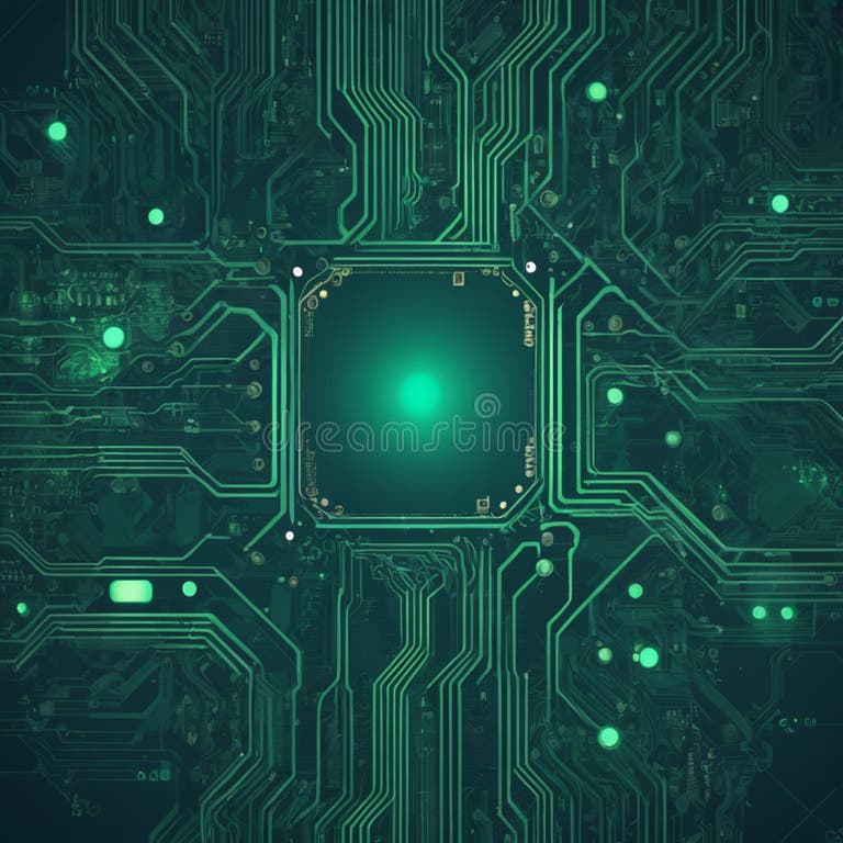 A Computer Circuit Board with a Cpu Chip on it, Computer Graphics ...