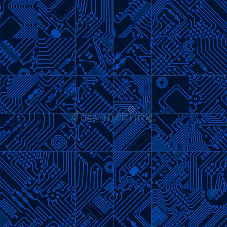 Blue Circuit Board Pattern Texture Stock Illustrations – 13,623 Blue ...
