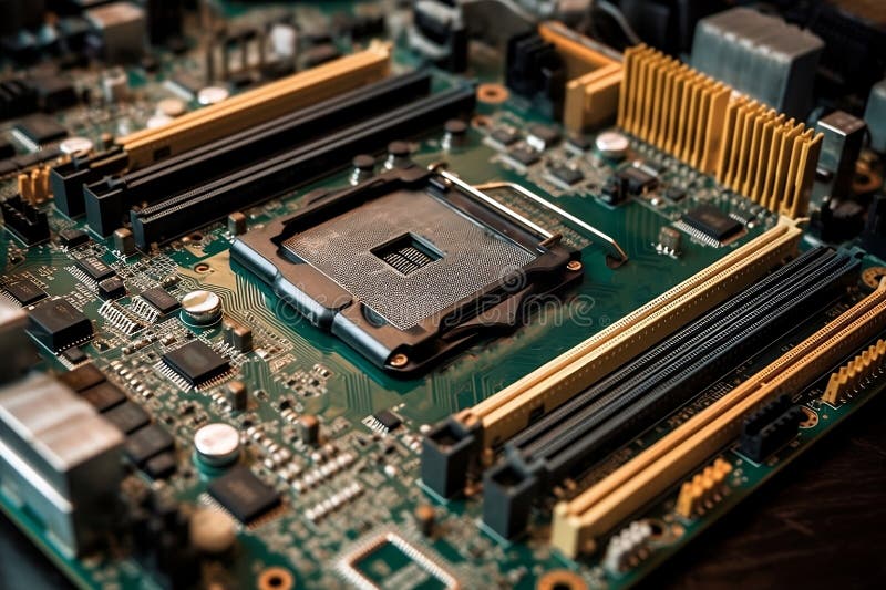 Computer Circuit Board. Generative AI. Stock Illustration ...