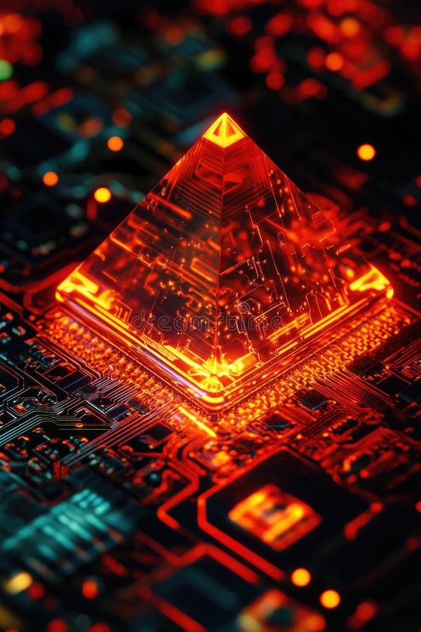 Glowing Pyramid Computer Circuit Board Stock Photos - Free & Royalty ...